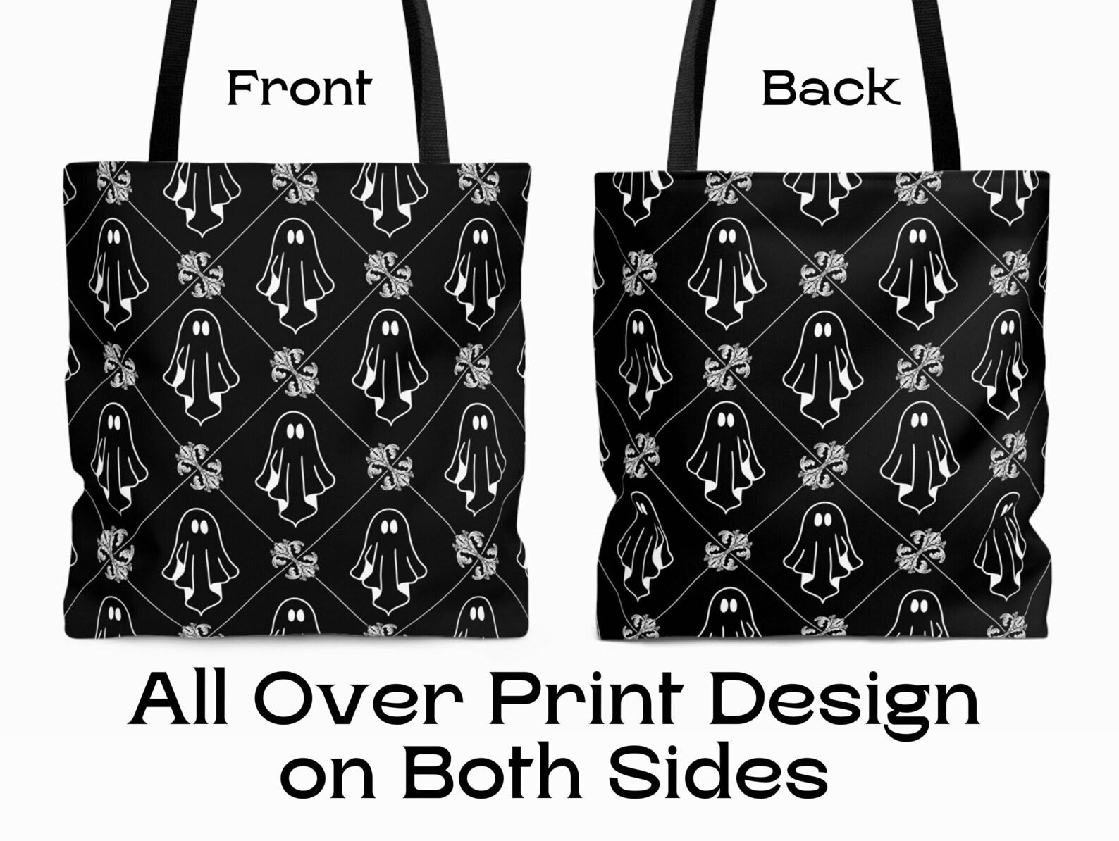 Goth Tote Bag Halloween Ghost Tote Goth Laptop Bag Back to - Etsy
