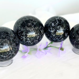 Merlinite Sphere Mystic Merlinite Indigo Gabbro Large Crystal Ball Rare ...