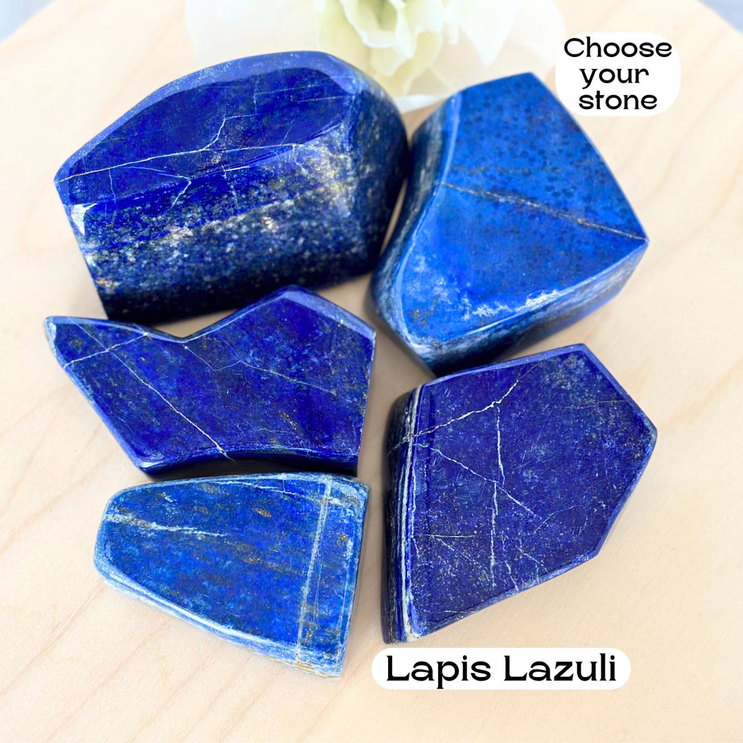 Polished Lapis Lazuli Stone: Natural Blue Gemstone Slab, Pick Your Own ...