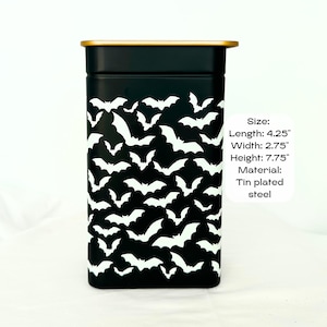 Goth Kitchen Storage Bats Storage Canister Gothic Kitchen Decor Black ...