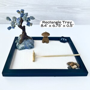 Desktop Zen Sand Garden Office Relaxation Kit Table Decorations Mini ...