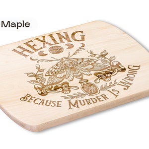 Kitchen Witch Cutting Board Deathhead Moth Goth Kitchen Decor Witchy ...