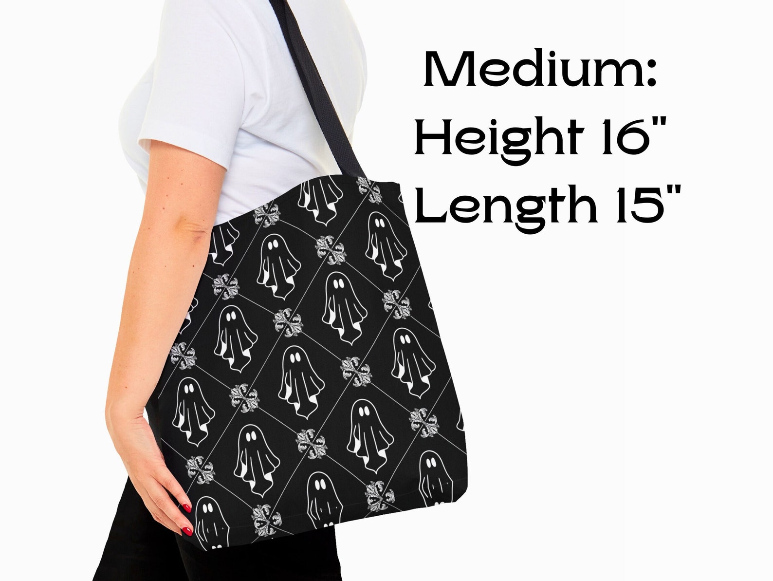 Goth Tote Bag Halloween Ghost Tote Goth Laptop Bag Back to - Etsy