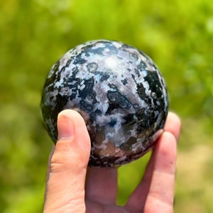 Merlinite Sphere Mystic Merlinite Indigo Gabbro Large Crystal Ball Rare ...