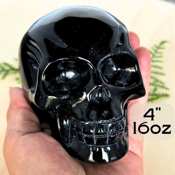 Obsidian Skull - Etsy