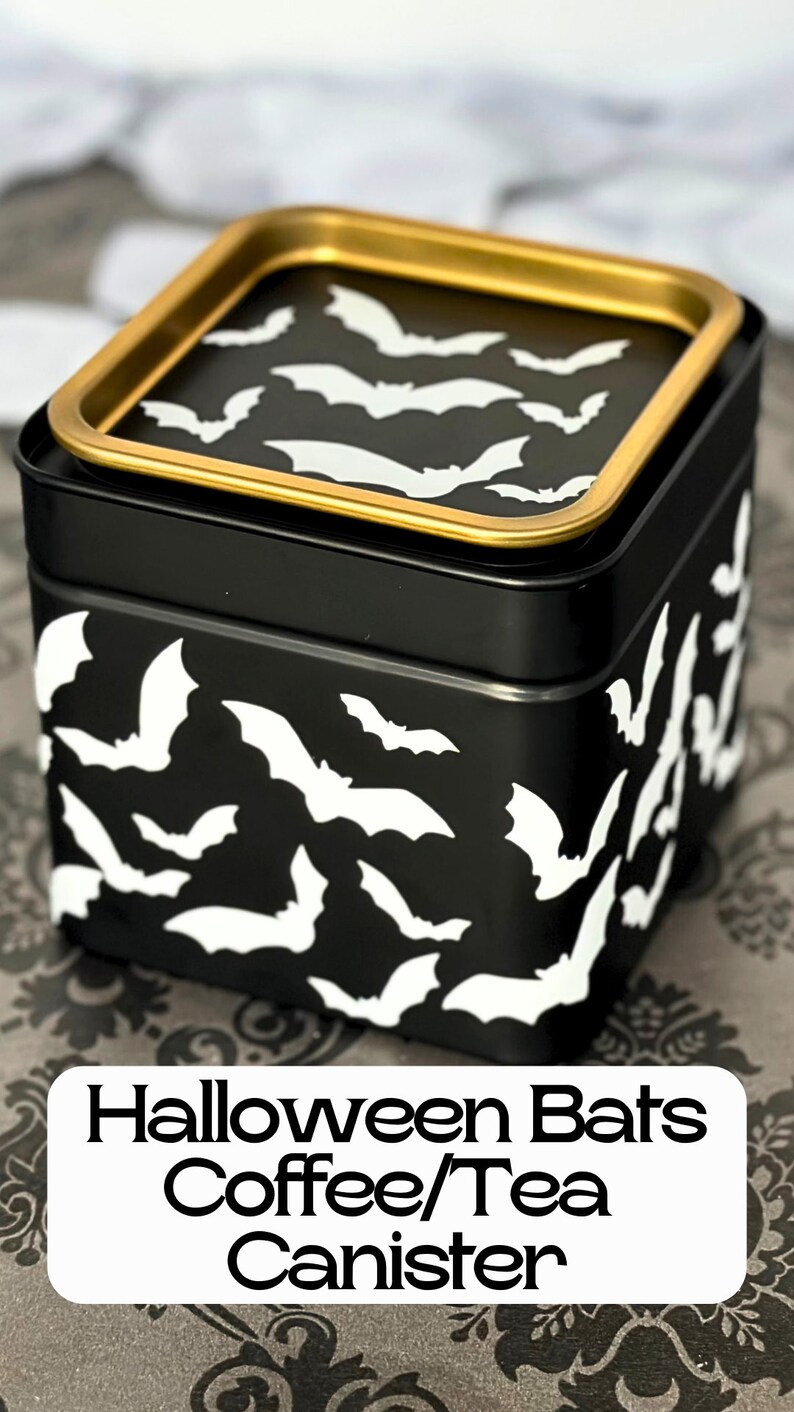 Goth Kitchen Storage Bats Storage Canister Gothic Kitchen - Etsy