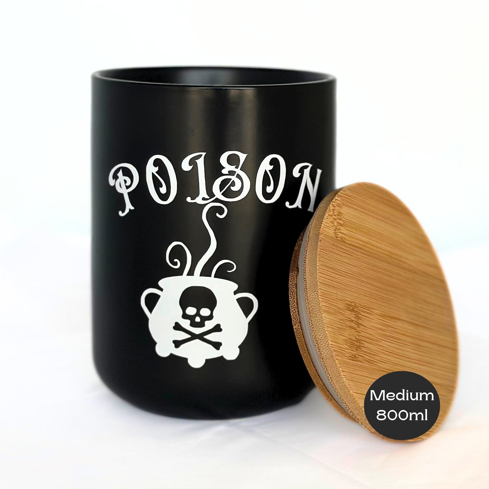 Goth Kitchen Storage Canister Ceramic Coffee Station Canister - Etsy
