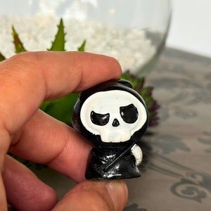Goth Terrarium Desk Pet Grim Reaper Small Terrarium Halloween Terrarium ...