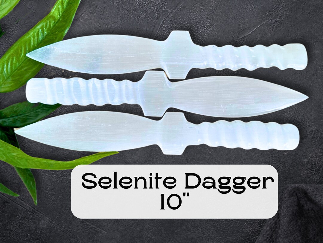 Selenite Crystal Dagger Crystal Sword Ritual Dagger Selenite - Etsy