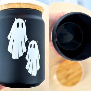 Ghost Storage Jar With Bamboo Lid Gothic Kitchen Decor Kitchen Storage ...