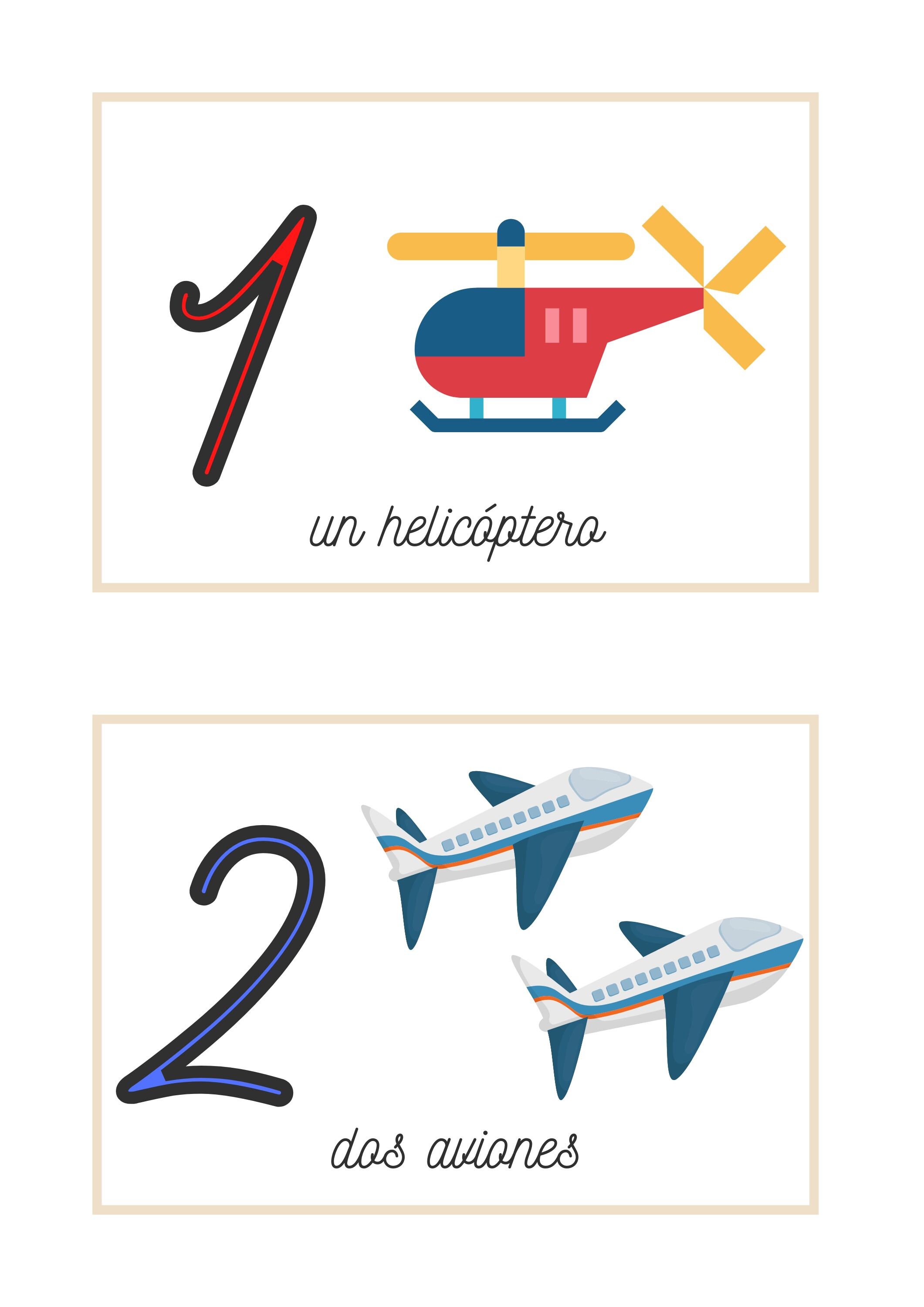 SPANISH Numbers Flashcards Educational Printable Flashcards - Etsy