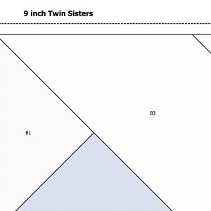 Twin Sisters - FPP Foundation Paper Pieced Pattern for Either 12 -or- 9 ...