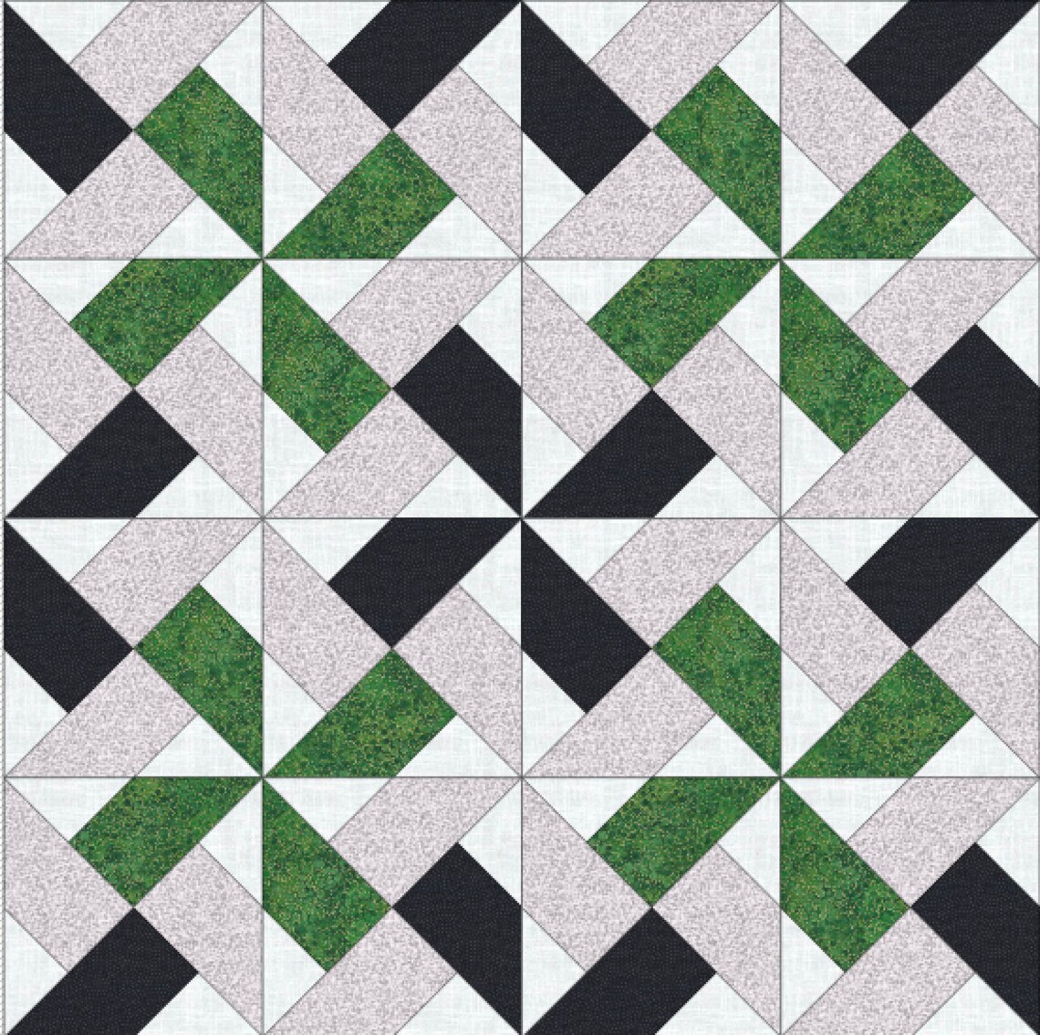 Twin Sisters - FPP Foundation Paper Pieced Pattern for Either 12 -or- 9 ...