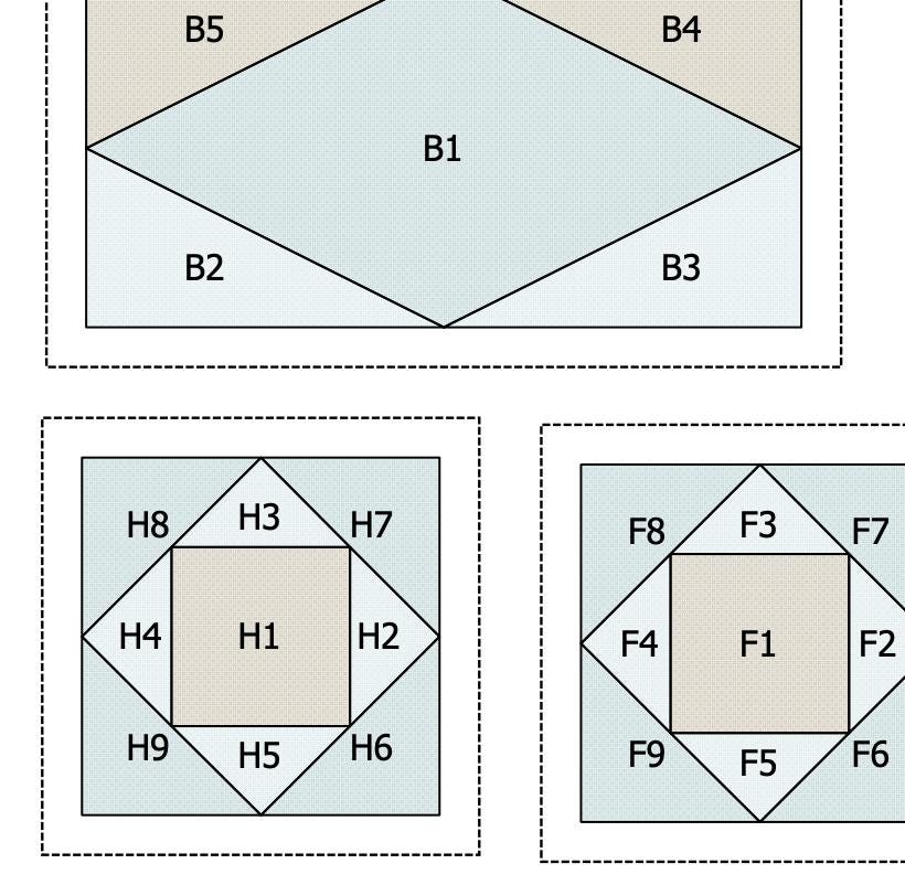 Storm at Sea Quilt Block Pattern Templates and FPP ( Foundation Paper ...