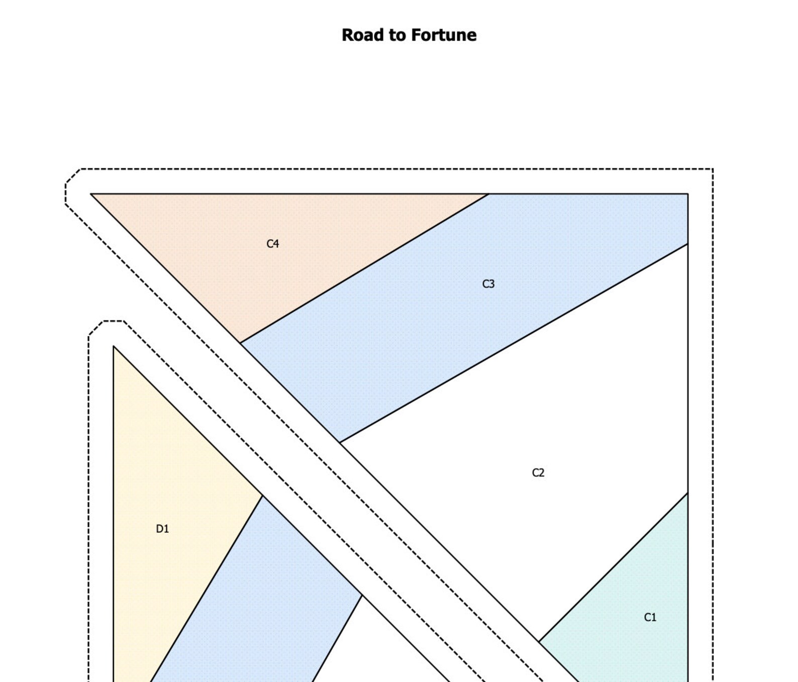 Road to Fortune-foundation Paper Pieced FPP Pattern - 12 Inch Finished ...