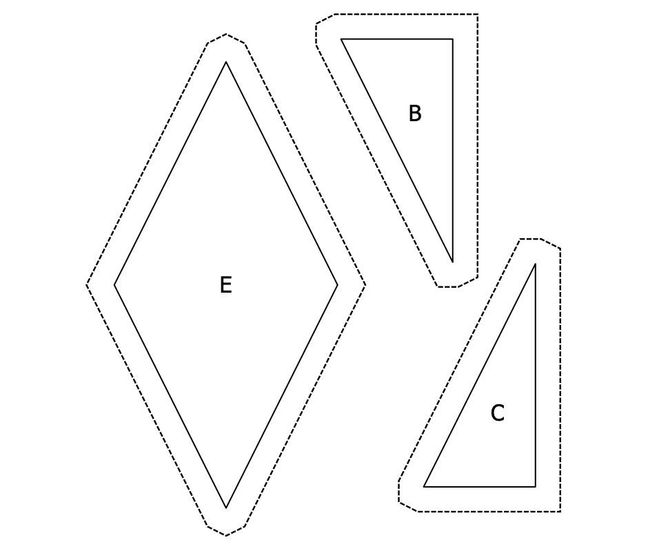 Storm at Sea Quilt Block Pattern Templates and FPP ( Foundation Paper ...
