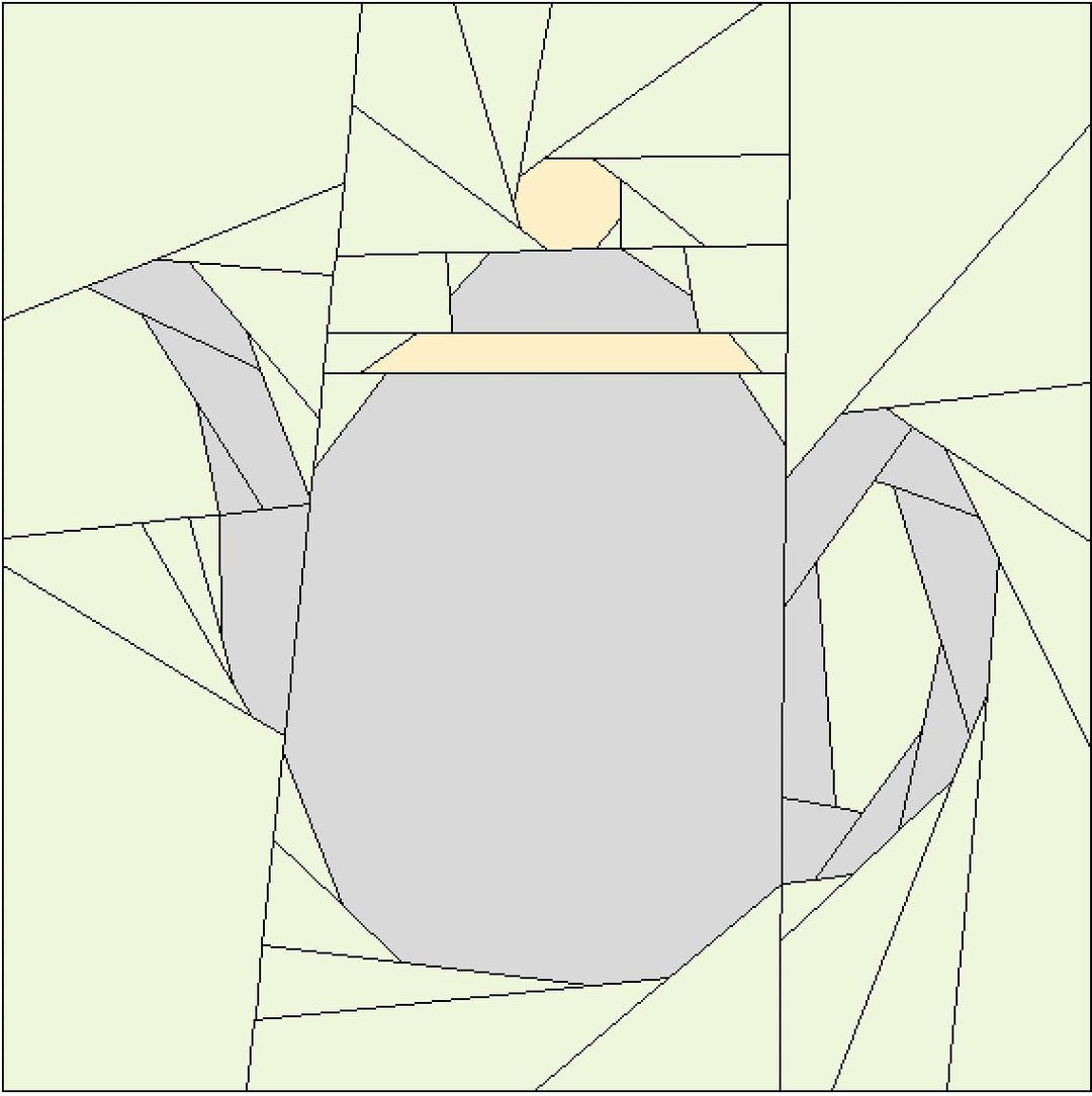Teapot 12 - Foundation Paper Pieced FPP Pattern - 12 Inch Finished ...