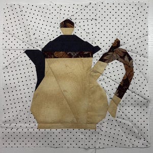 Teapot 7 - Foundation Paper Pieced FPP Pattern - 12 Inch Finished Quilt ...