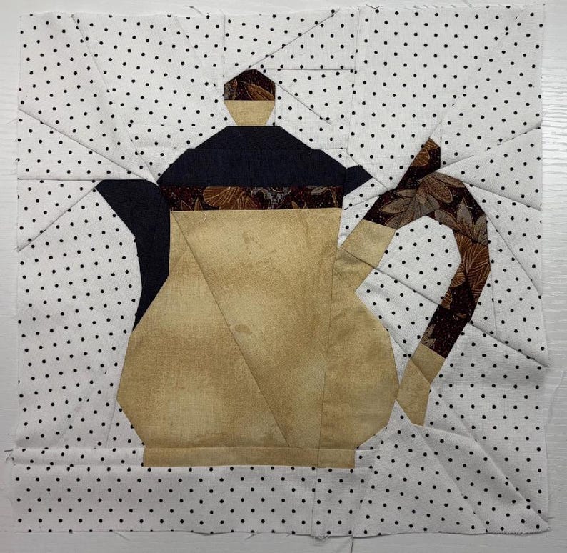 Teapot 7 - Foundation Paper Pieced FPP Pattern - 12 Inch Finished Quilt ...