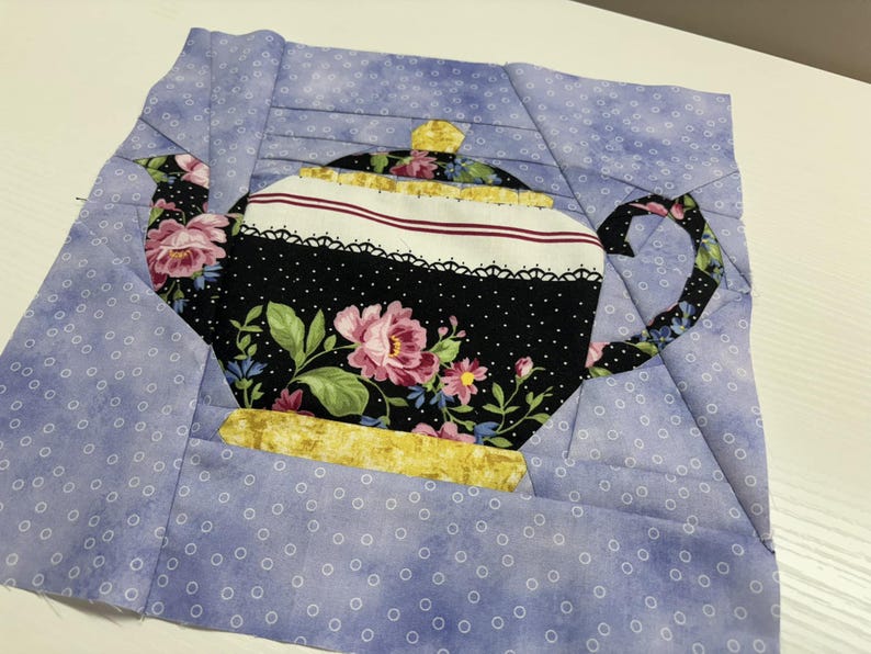 Teapot 01 - Foundation Paper Pieced FPP Pattern - 12 Inch Finished ...