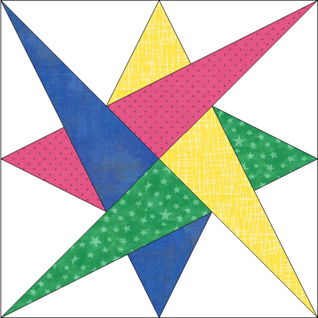 Starry Path Foundation Paper Pieced FPP Pattern - 12 Inch Finished ...