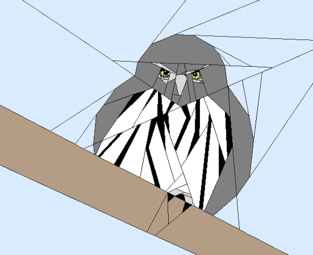 Northern Pygmy Owl Foundation Paper Pieced Pattern - 11.5" X 11.5 ...