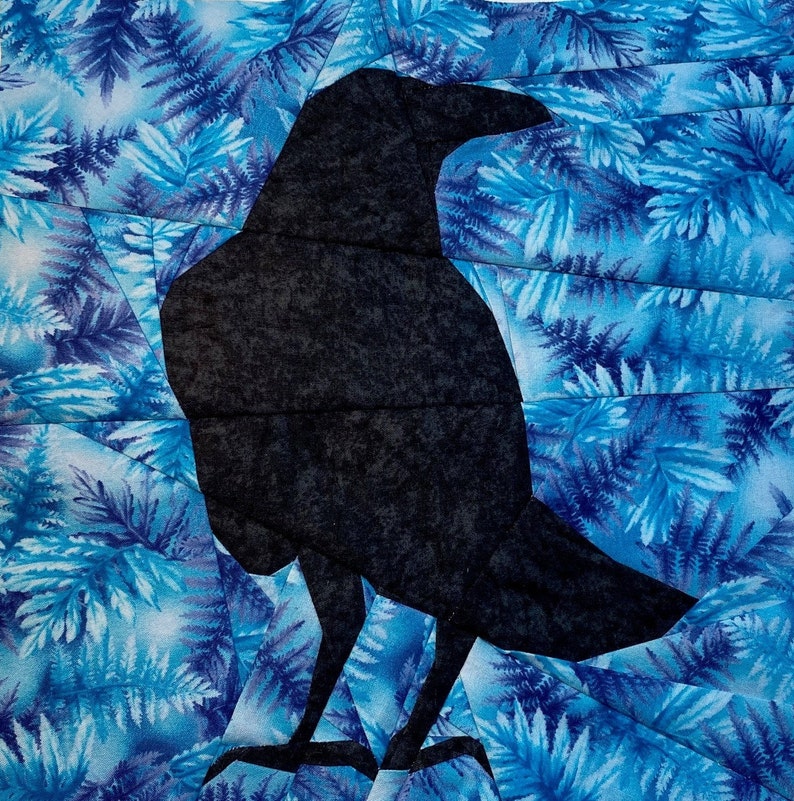 Raven - Foundation Paper Piecing Quilt Block Pattern (FPP) - 12"x12 ...