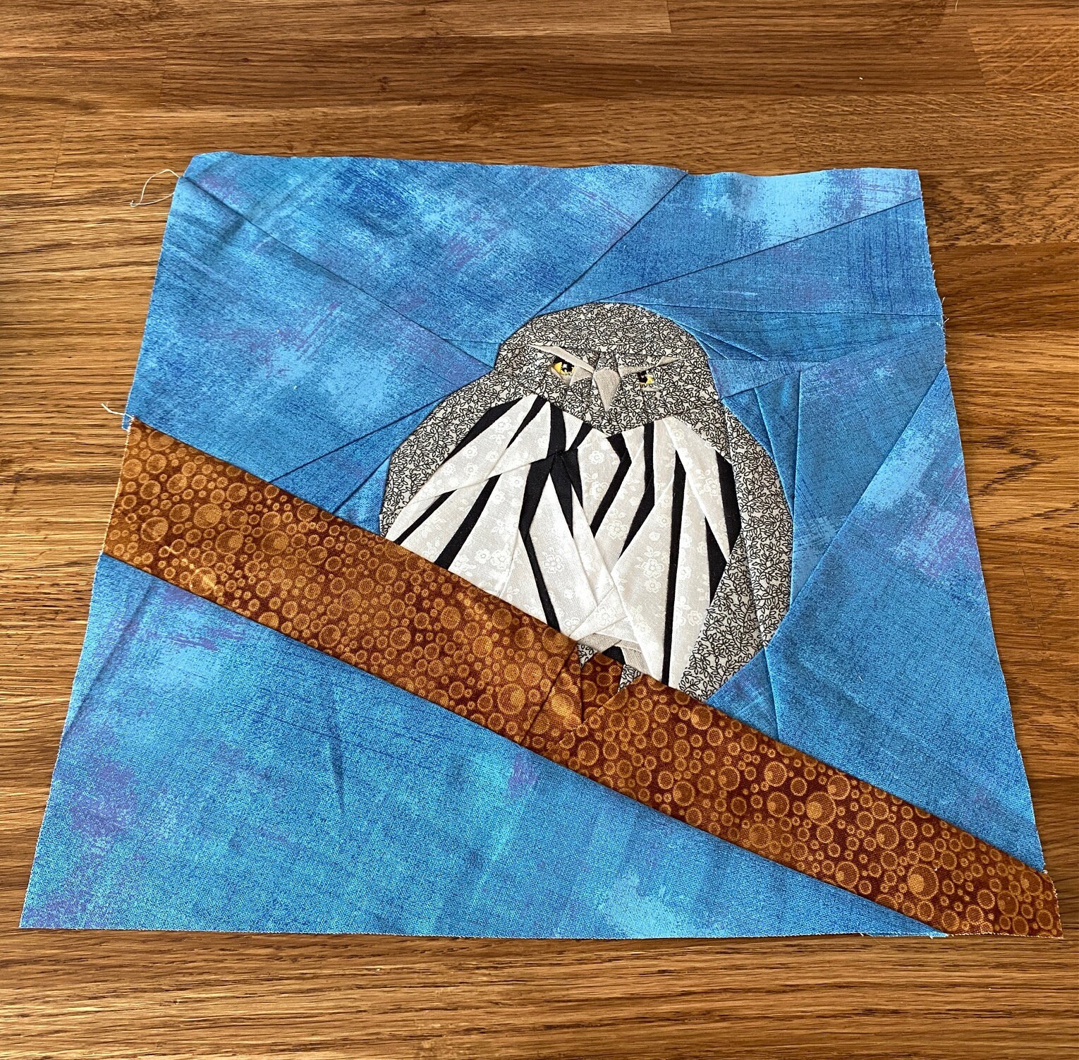 Northern Pygmy Owl Foundation Paper Pieced Pattern - 11.5" X 11.5 ...