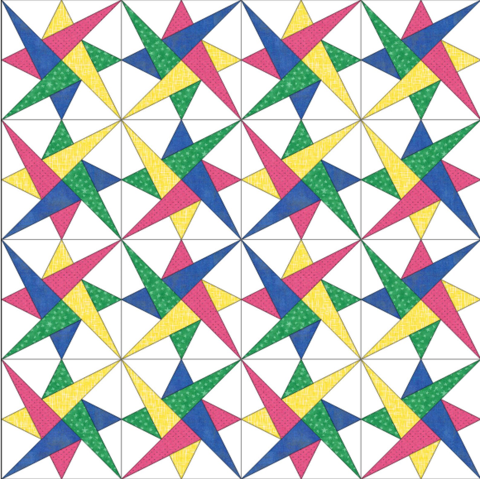 Starry Path Foundation Paper Pieced FPP Pattern - 12 Inch Finished ...