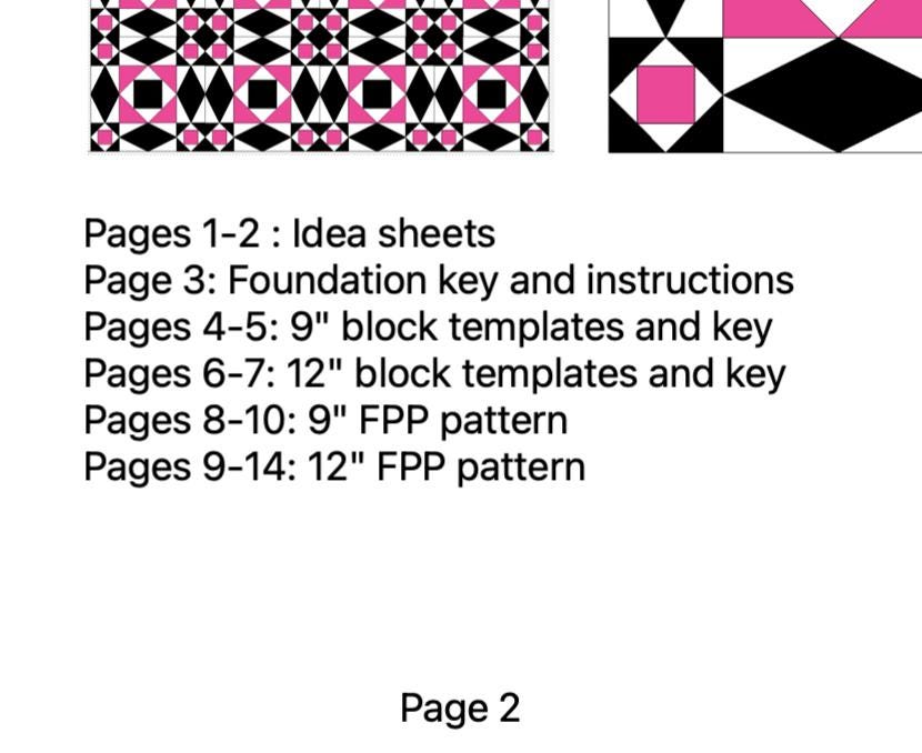 Storm at Sea Quilt Block Pattern Templates and FPP ( Foundation Paper ...