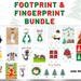 120 Christmas Handprint, Fingerprint, Footprint Bundle. Gift for ...