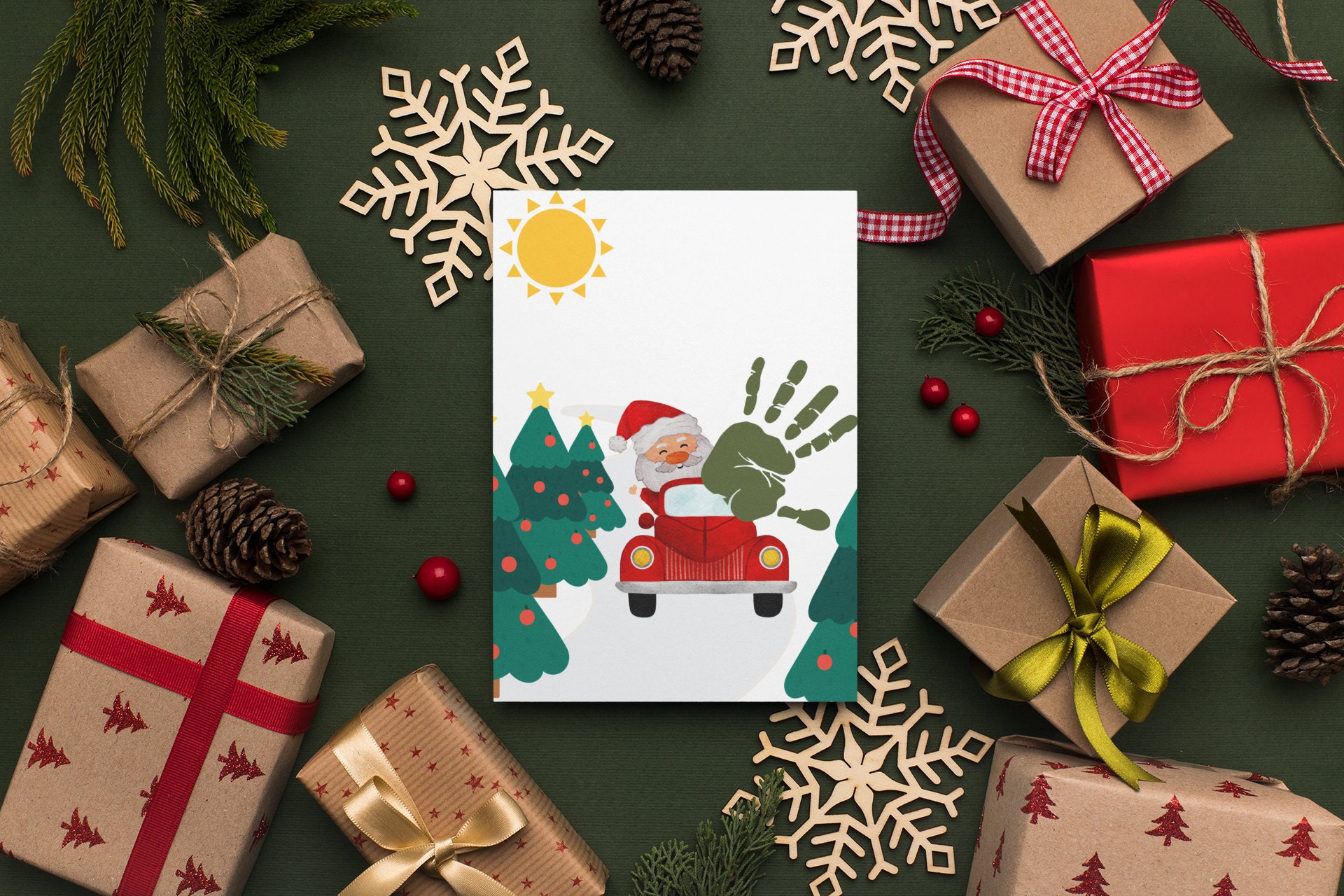 120 Christmas Handprint, Fingerprint, Footprint Bundle. Gift for ...