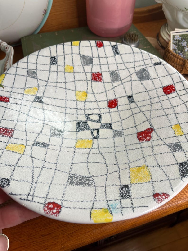 MCM Bitossi Mondrian Londi Ceramic Pottery Alvino Bagni Italian Bowl ...