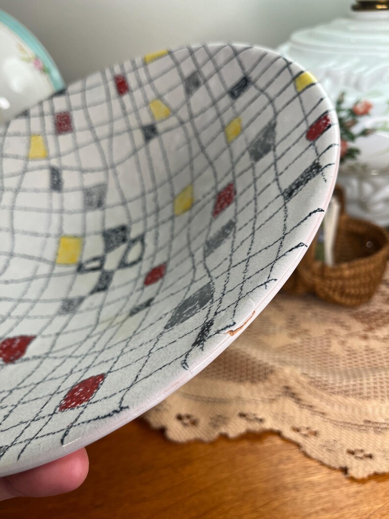 MCM Bitossi Mondrian Londi Ceramic Pottery Alvino Bagni Italian Bowl ...