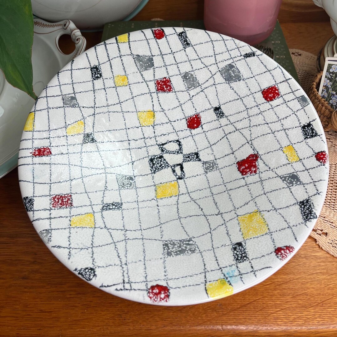 MCM Bitossi Mondrian Londi Ceramic Pottery Alvino Bagni Italian Bowl ...
