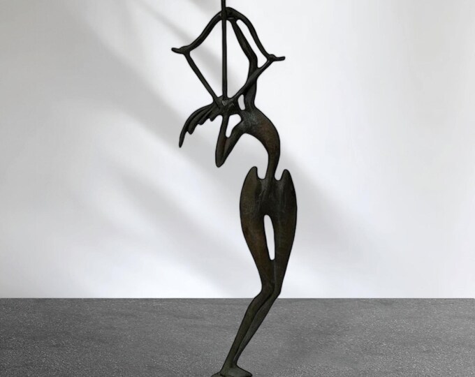 Vintage 1991 Signed Scott Nelles Bronze Modernist Etruscan Goddess ...