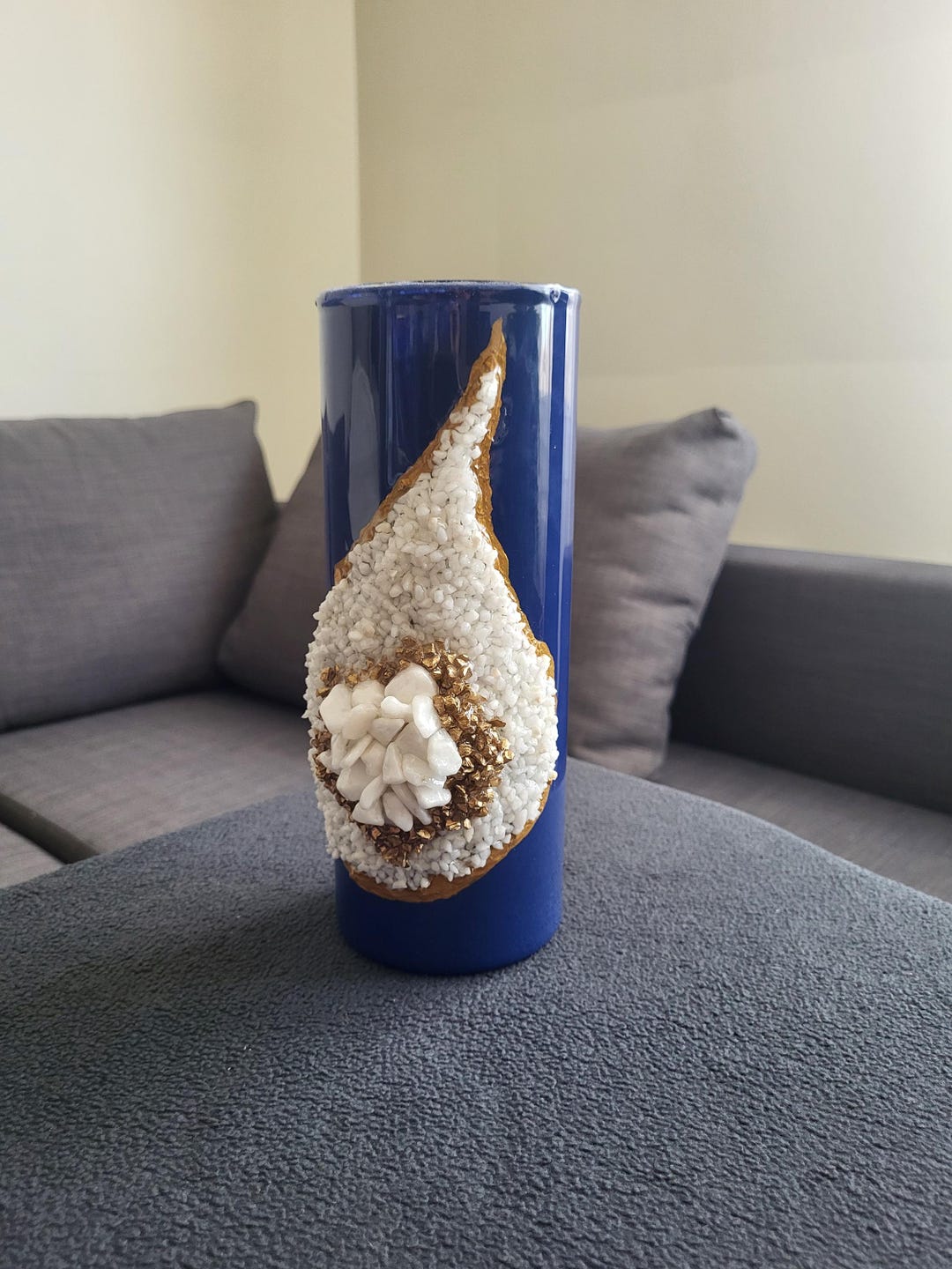 9" 3D Geode Cylinder Glass Vase - Etsy