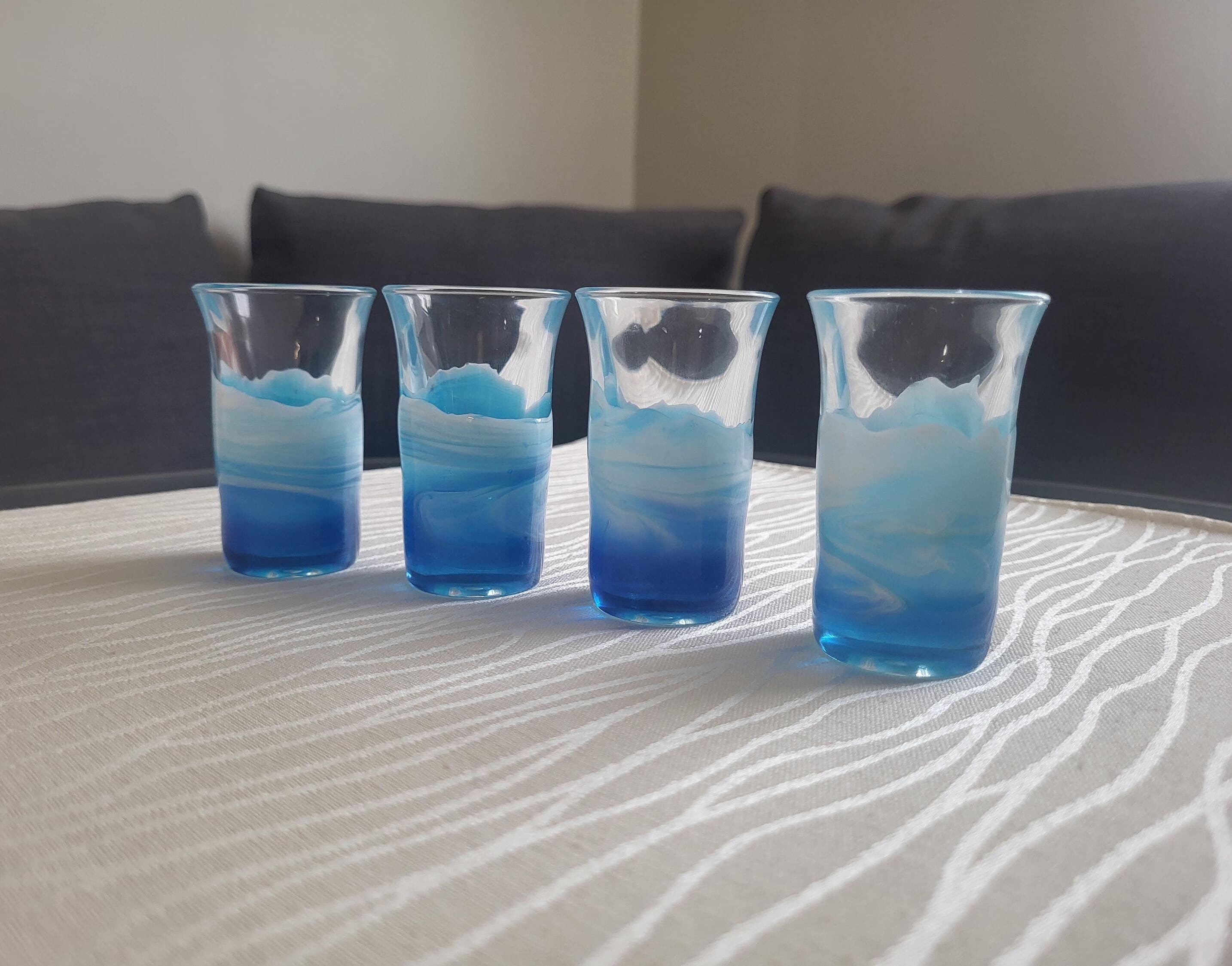 Ocean Wave Shot Glasses, Set of 2, 4 or 6, Unique & Handmade Gift ...