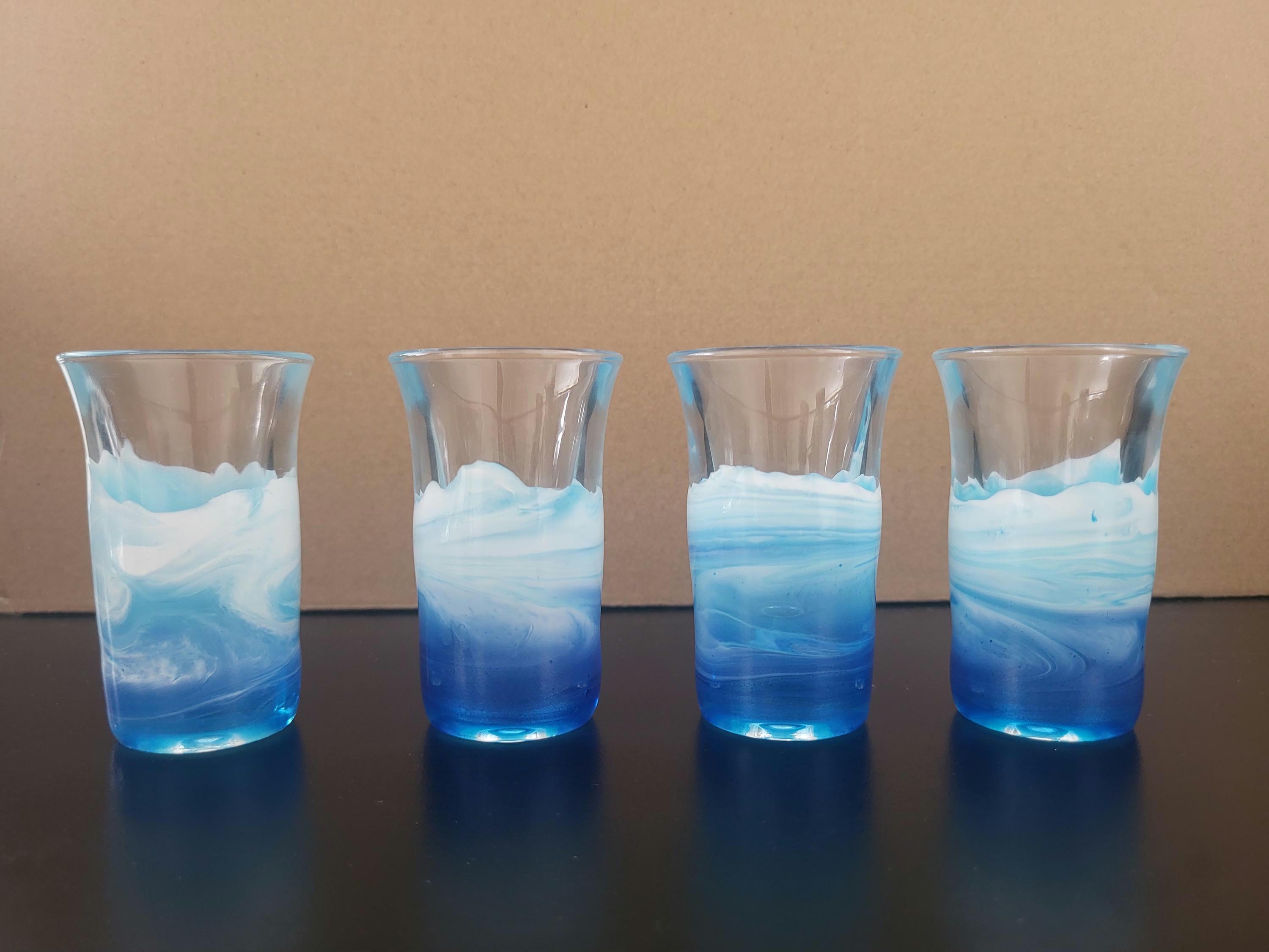 Ocean Wave Shot Glasses, Set of 2, 4 or 6, Unique & Handmade Gift ...