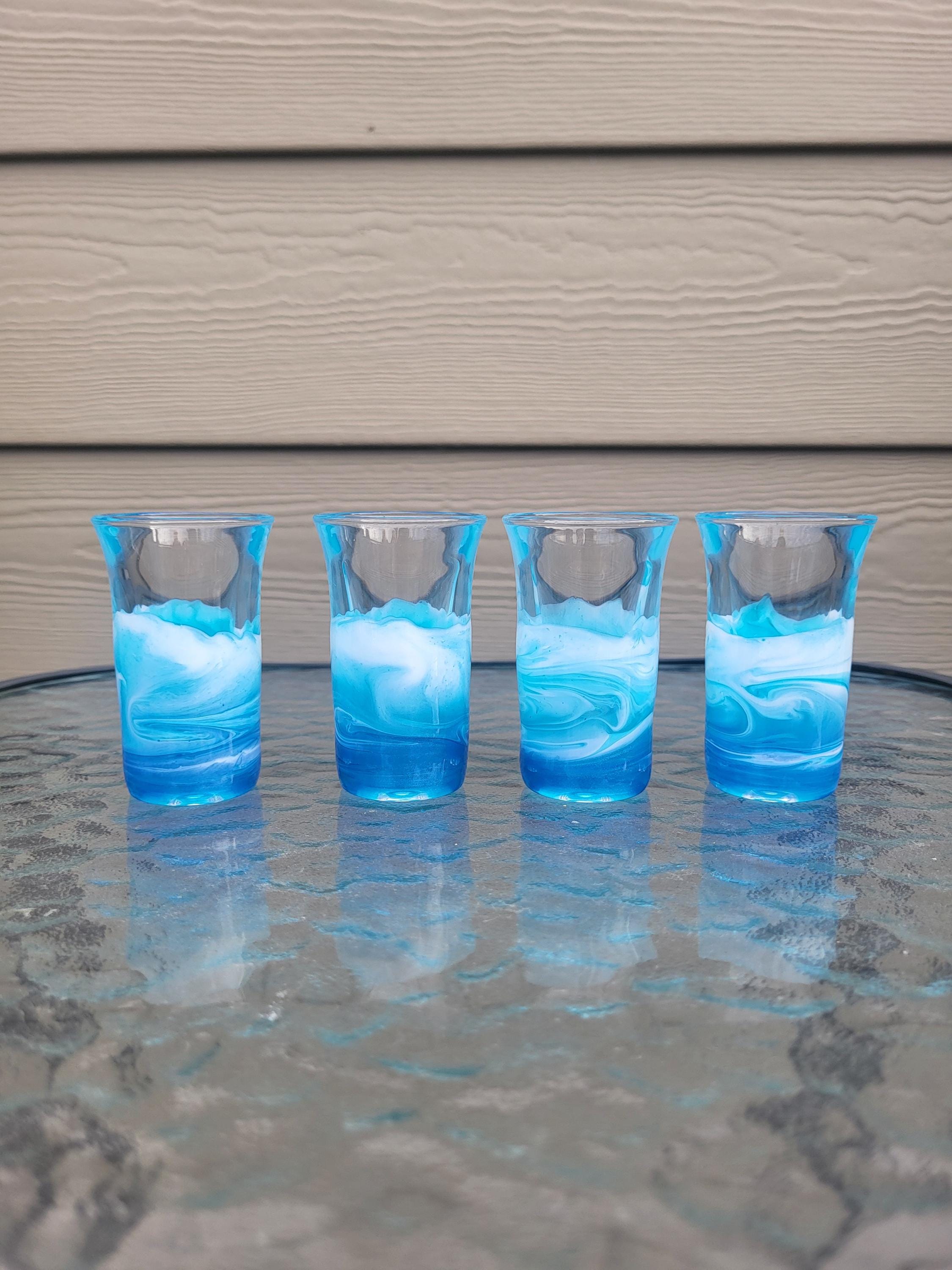 Ocean Wave Shot Glasses, Set of 2, 4 or 6, Unique & Handmade Gift ...