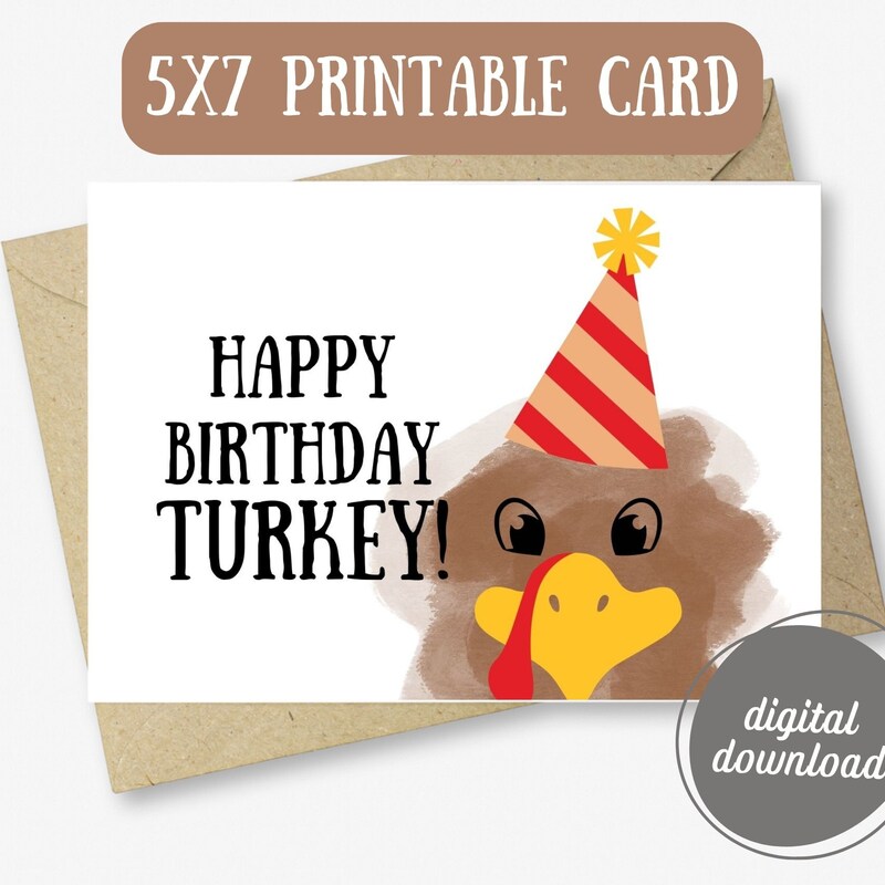 Turkey Card - Etsy