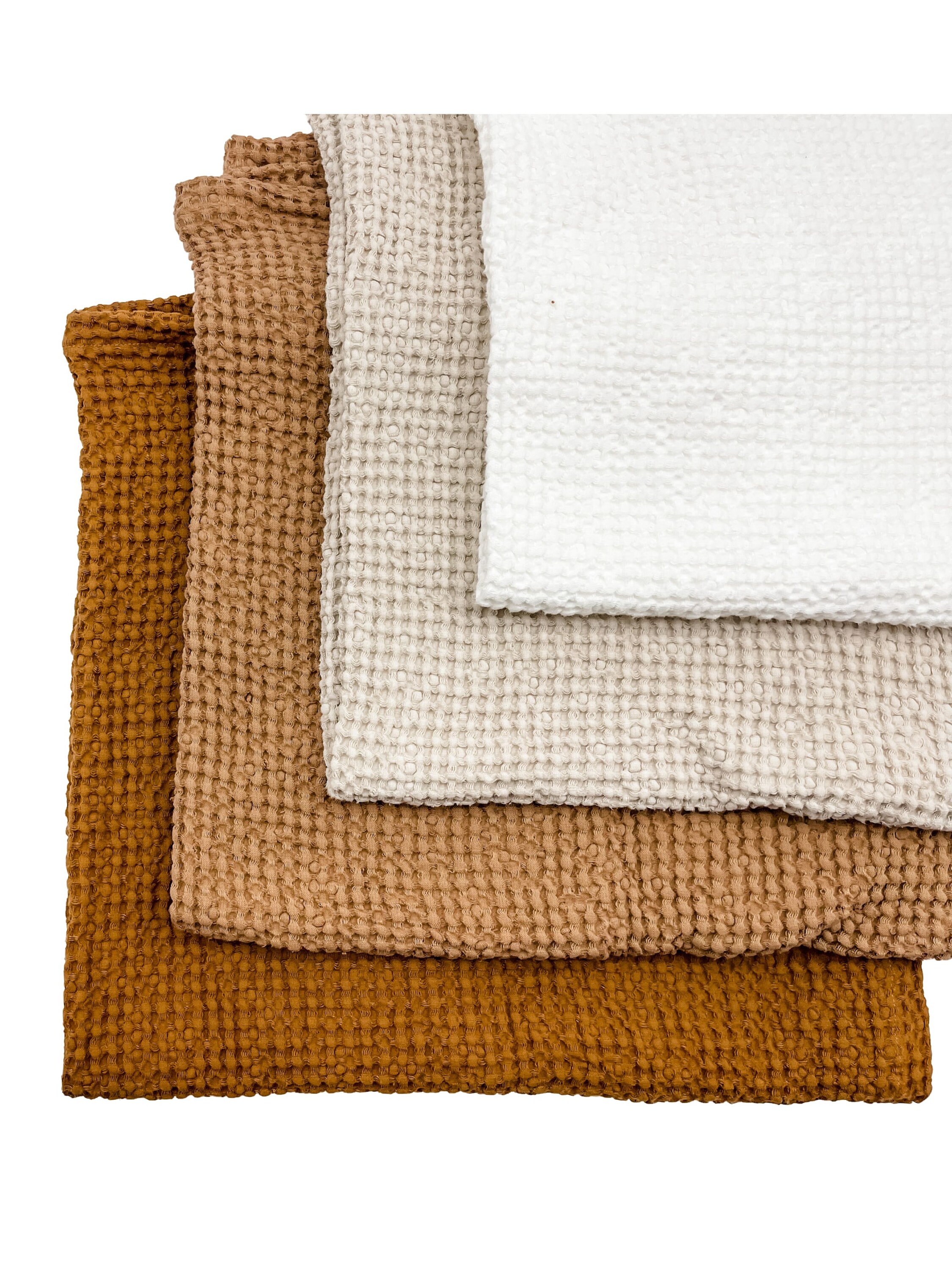 Baby Linen Waffle Blanket in Rust Color, Waffle Linen Summer Blanket ...
