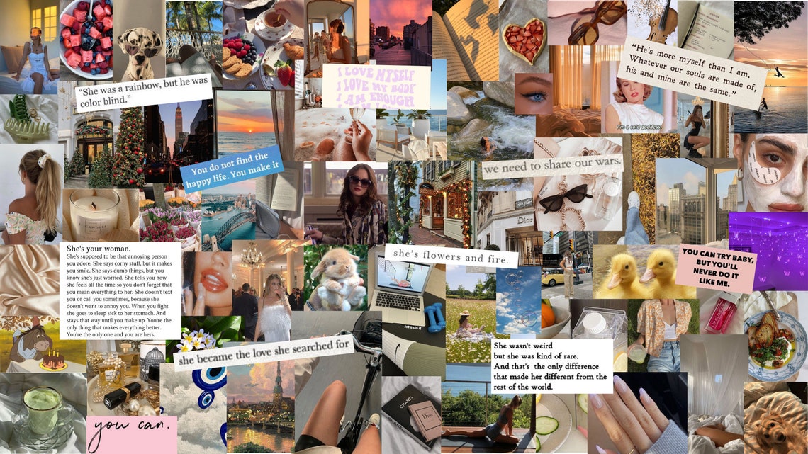 Digital Vision Board Summer Vibe Available for Laptop / Computer Screen ...