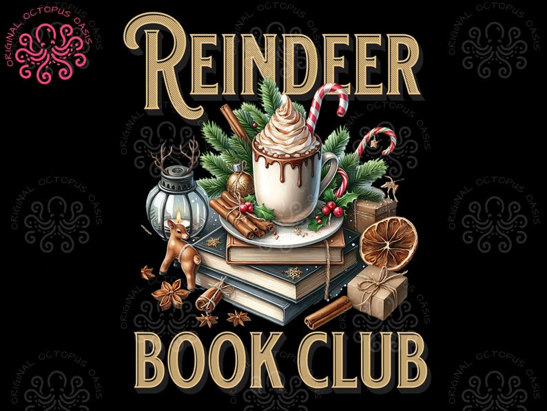 Christmas Book PNG Clipart, Reindeer Book Club Clip Art, Bookish Book ...