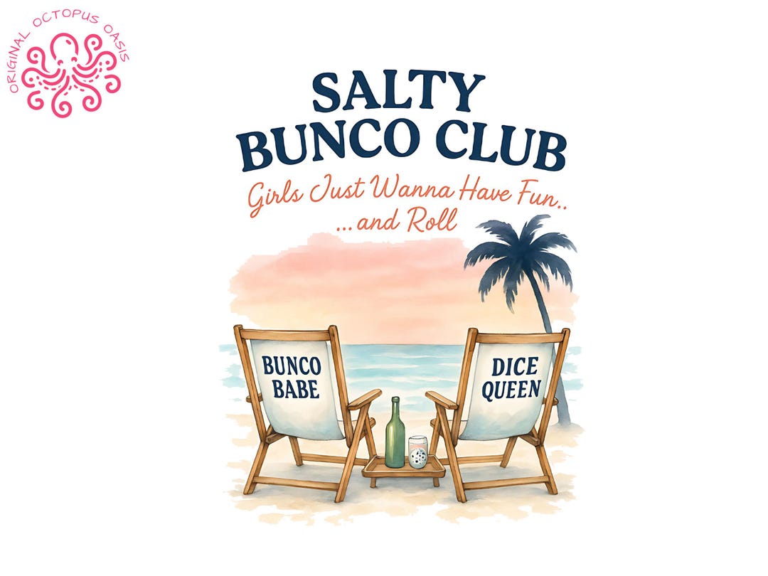 Salty Bunco Club PNG, Girls Trip Dice Game Design, Bunco Babe and Dice ...