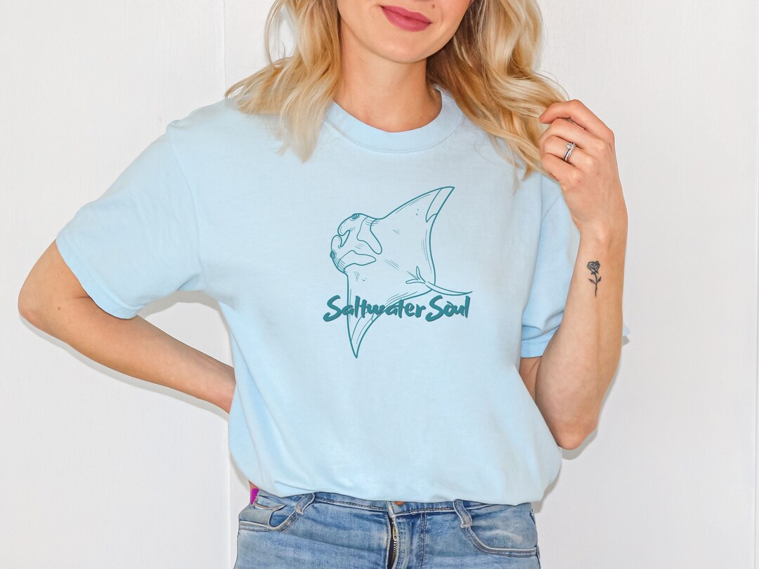 Manta Ray T-shirt Saltwater Soul Comfort Colors Beachy Women's Tee ...