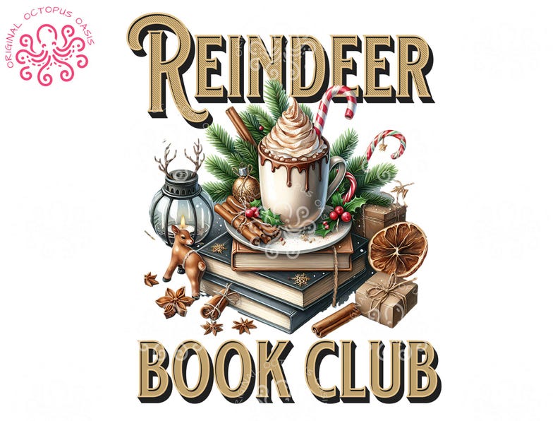 Christmas Book PNG Clipart, Reindeer Book Club Clip Art, Bookish Book ...