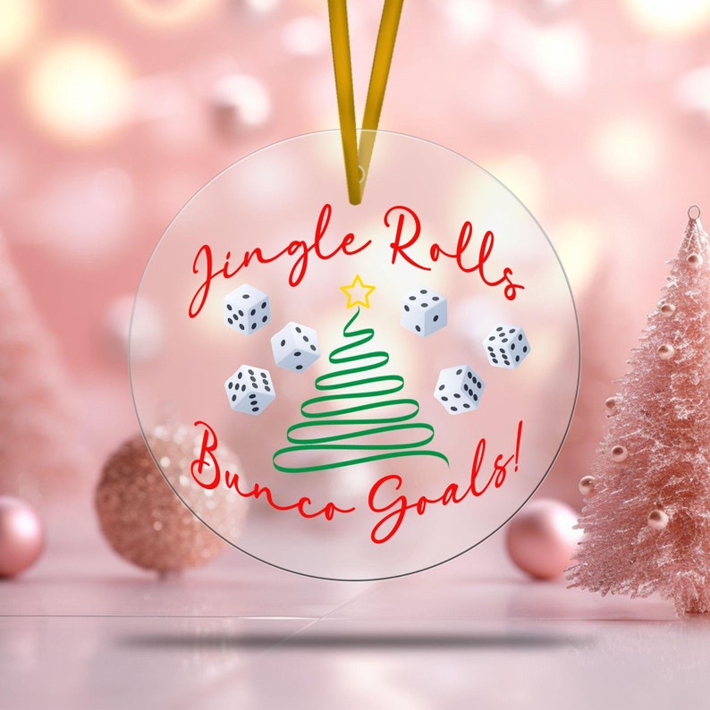 Bunco Ornament, Bunco Night Prize, Jingle Rolls Bunco Goals Christmas ...