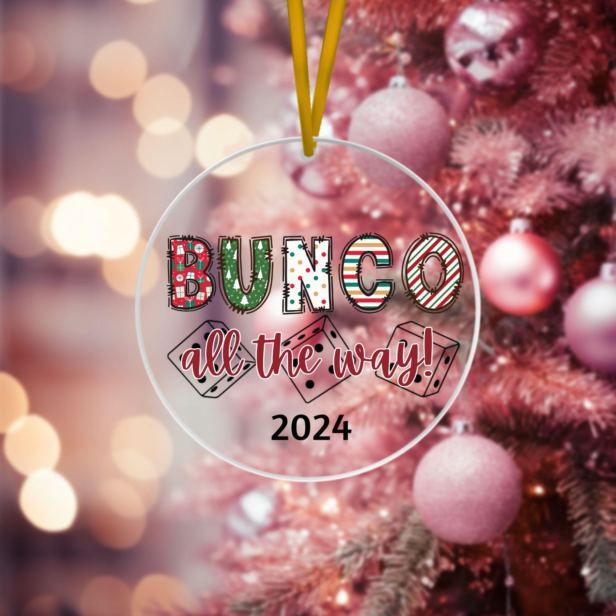 Bunco Ornament, Bunco Night Prize, Bunco All the Way Christmas Tree ...
