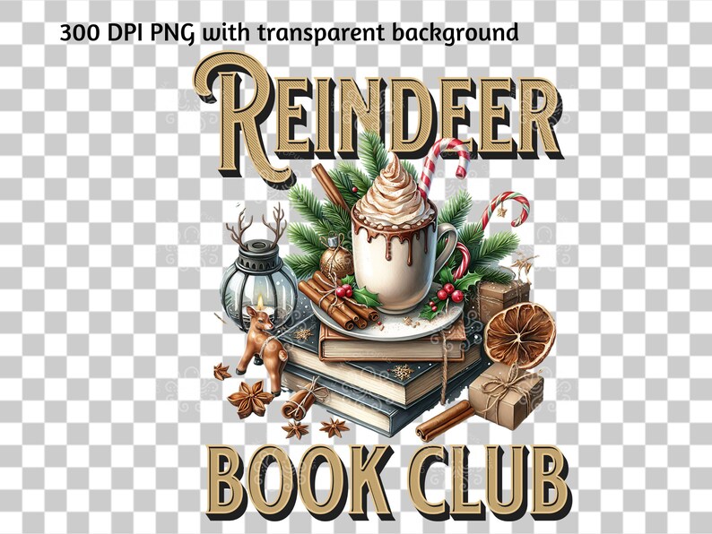 Christmas Book PNG Clipart, Reindeer Book Club Clip Art, Bookish Book ...